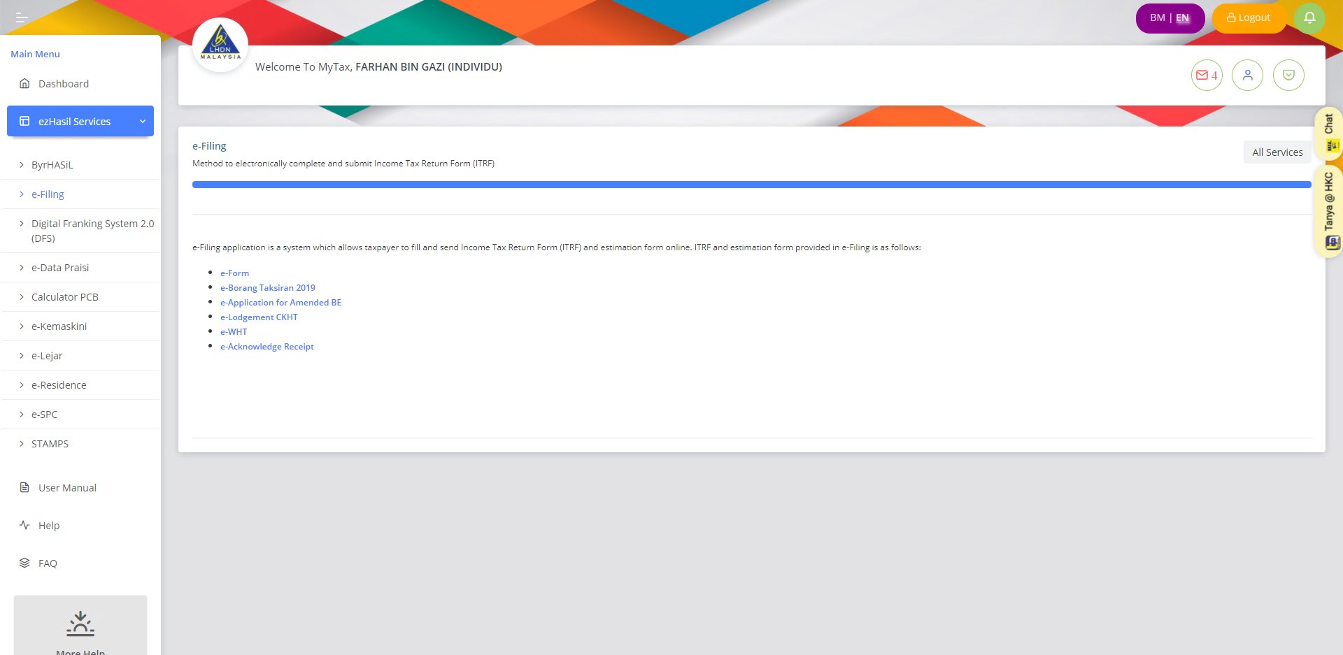 Overview Of The Inland Revenue Board MyTax Site