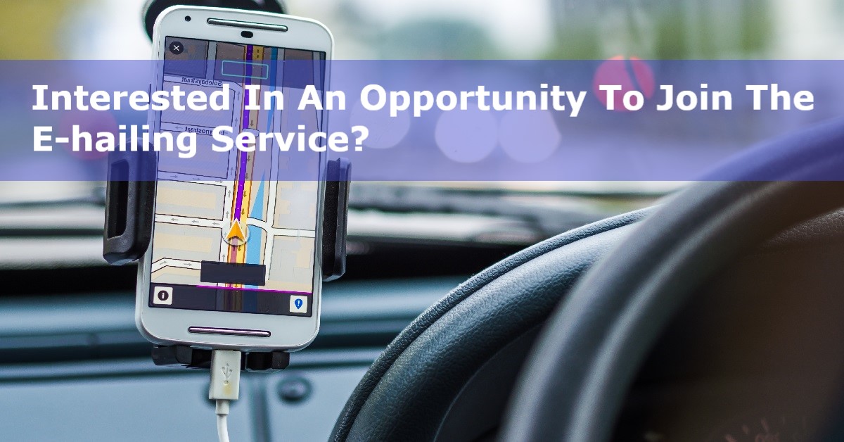 Apply As E-hailing Driver To Earn Extra Income