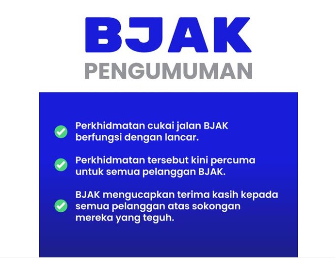 BJAK Clarifies It's Road Tax Renewal Service Is Optional And Free